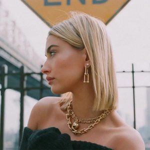 Zara | Jewelry | Zara Gold Horseshoe Link Chain Trend Yellow Gold ...